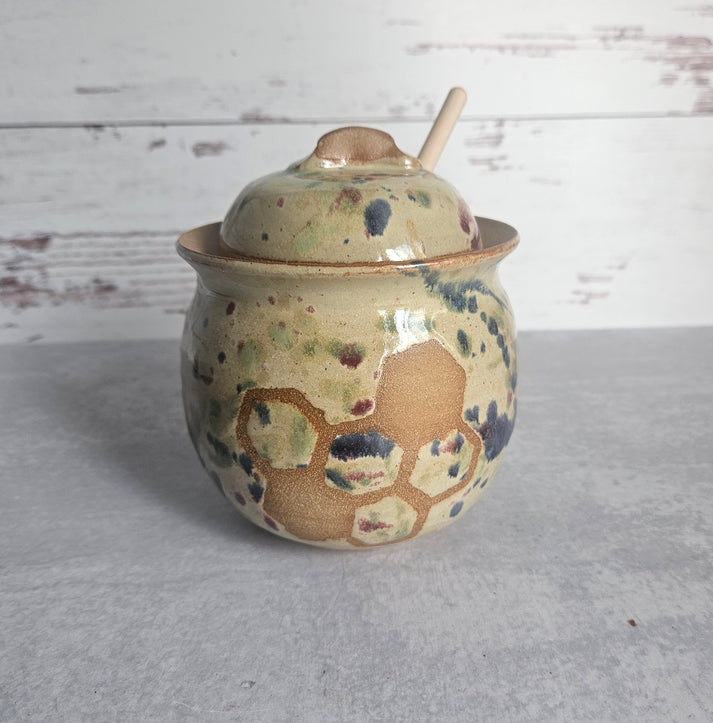 Honey Pot 》Honey Comb – Grand View Pottery